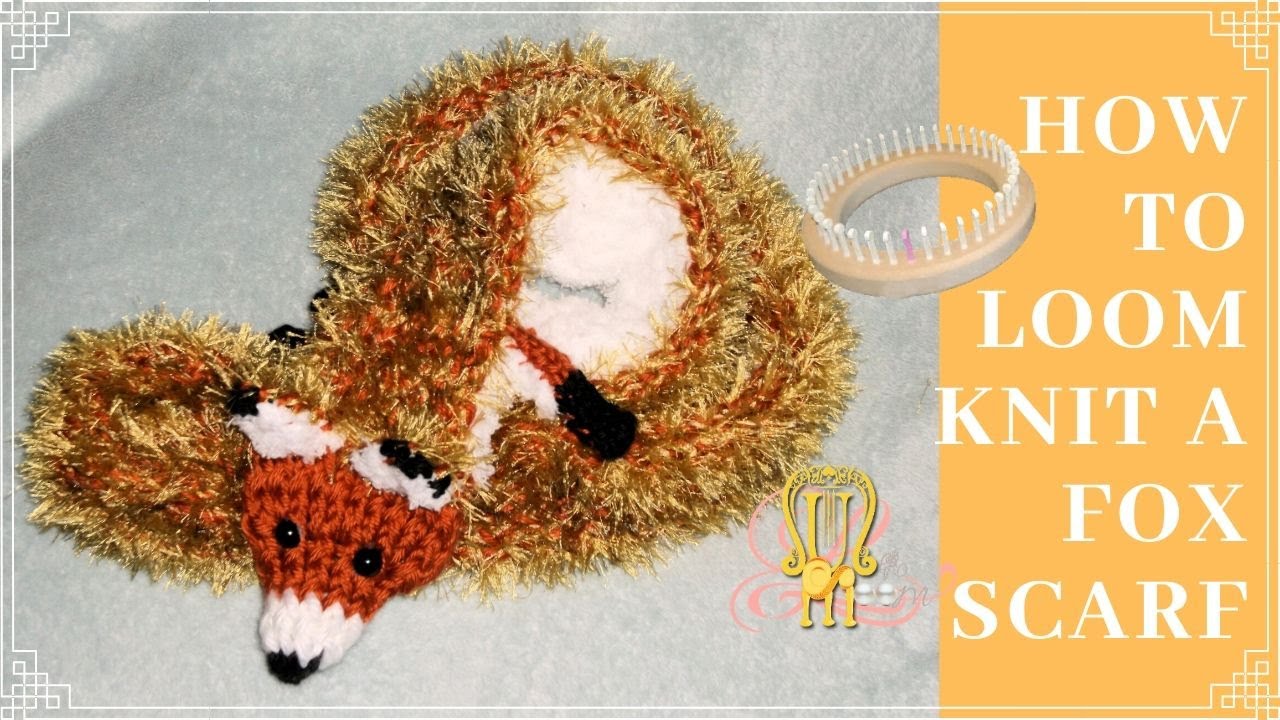 How to Loom Knit a Fox Fur Stole - YouTube