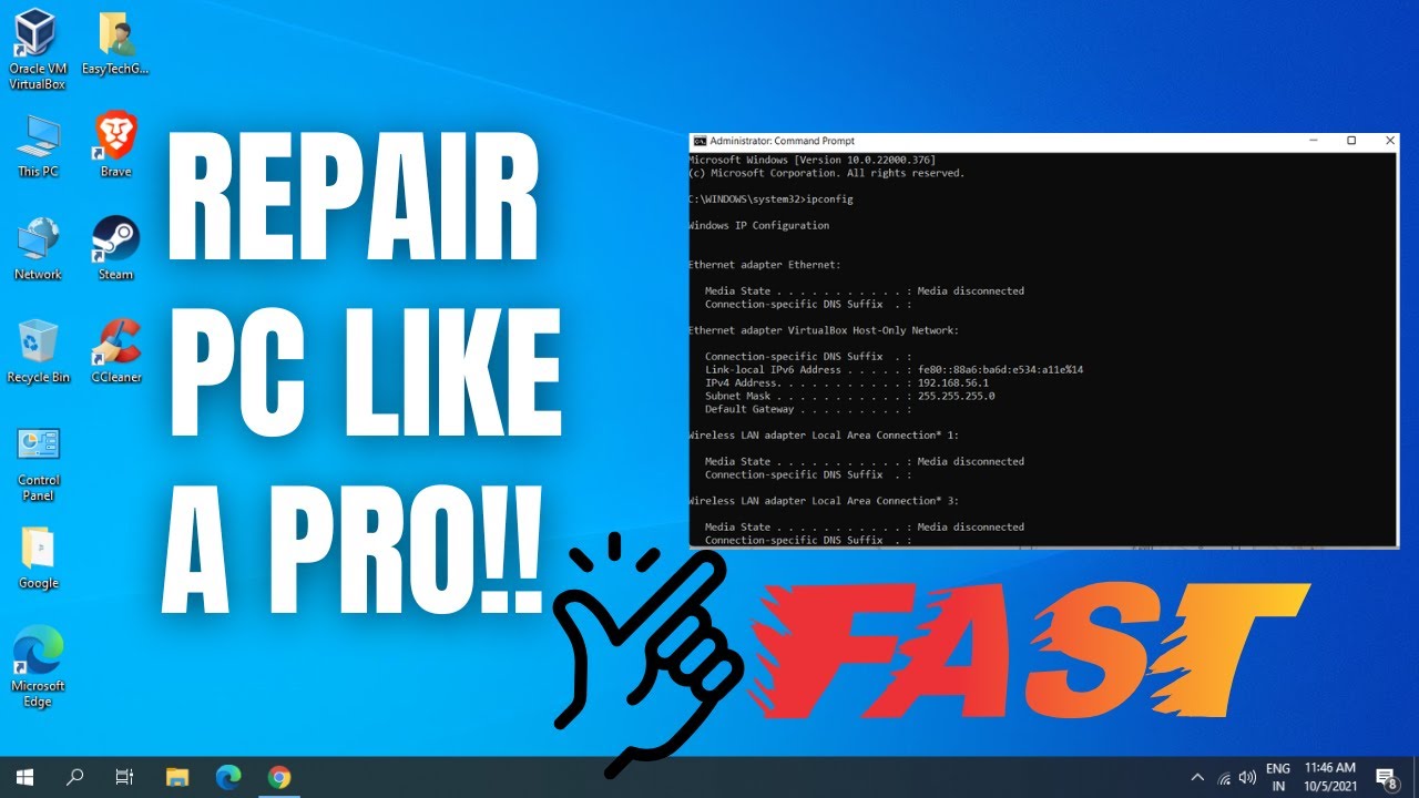 How To Repair PC in One Minute One Command! - YouTube