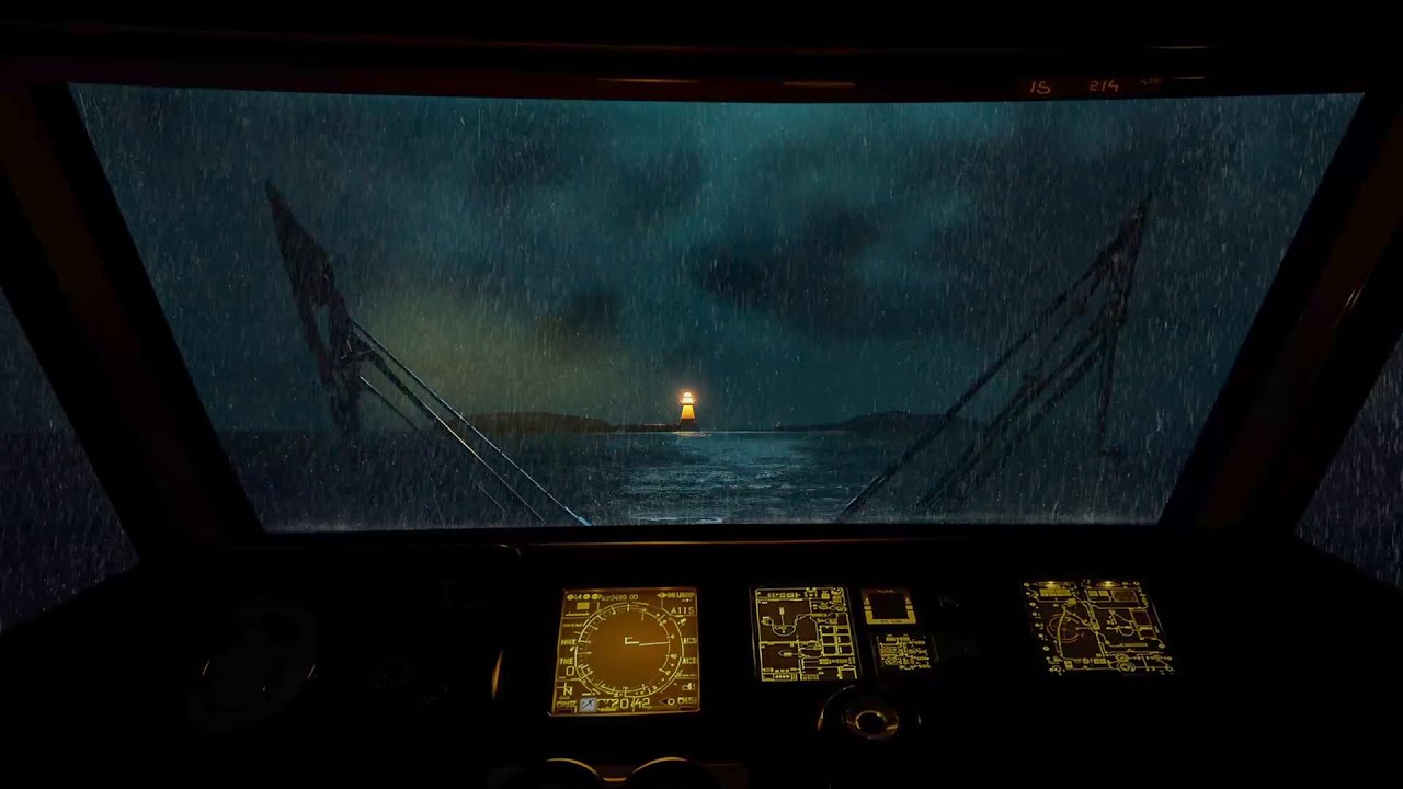 Big Storm on Ocean🪟Heavy Rain on Window Ship & Ocean Waves Sounds🌧 ...