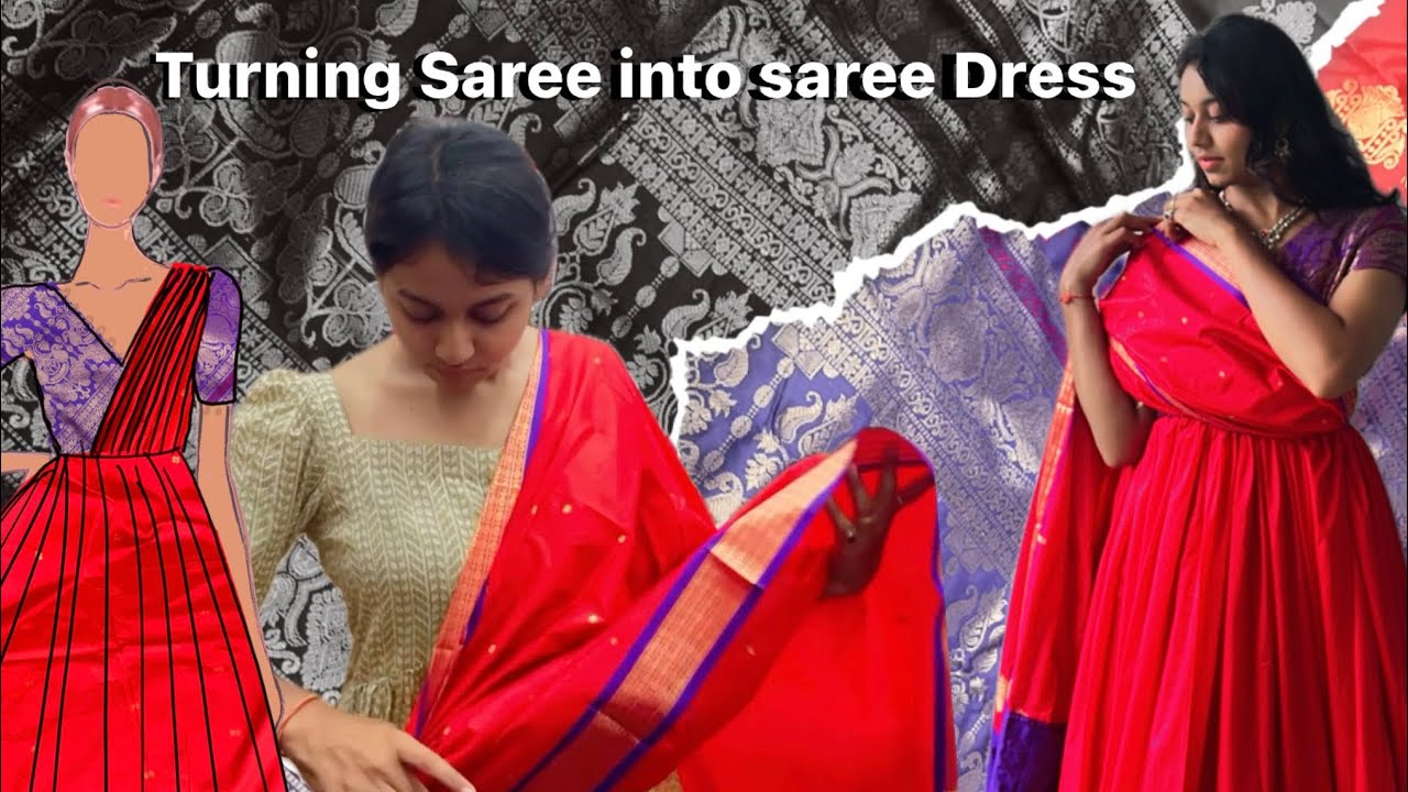 I Made Saree Dress | Ep3 Making of Designer Dresses - YouTube