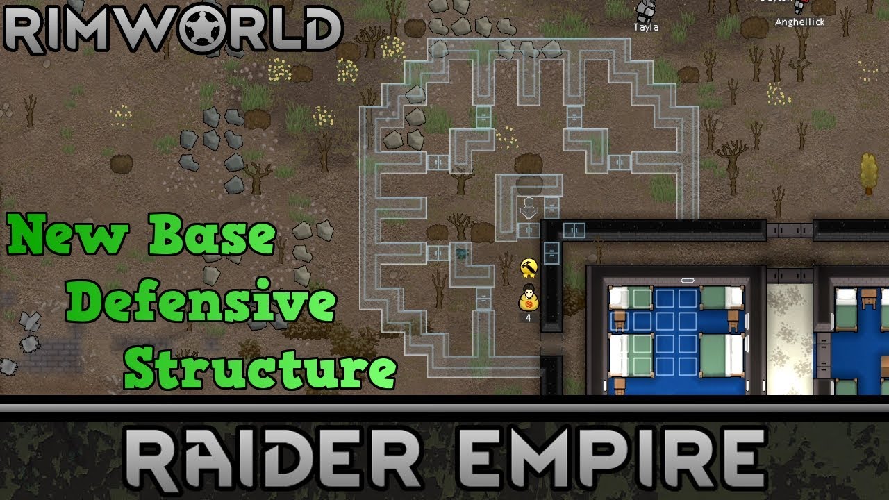 [65] New Base Defensive Structures | RimWorld 1.0 Raider Empire - YouTube