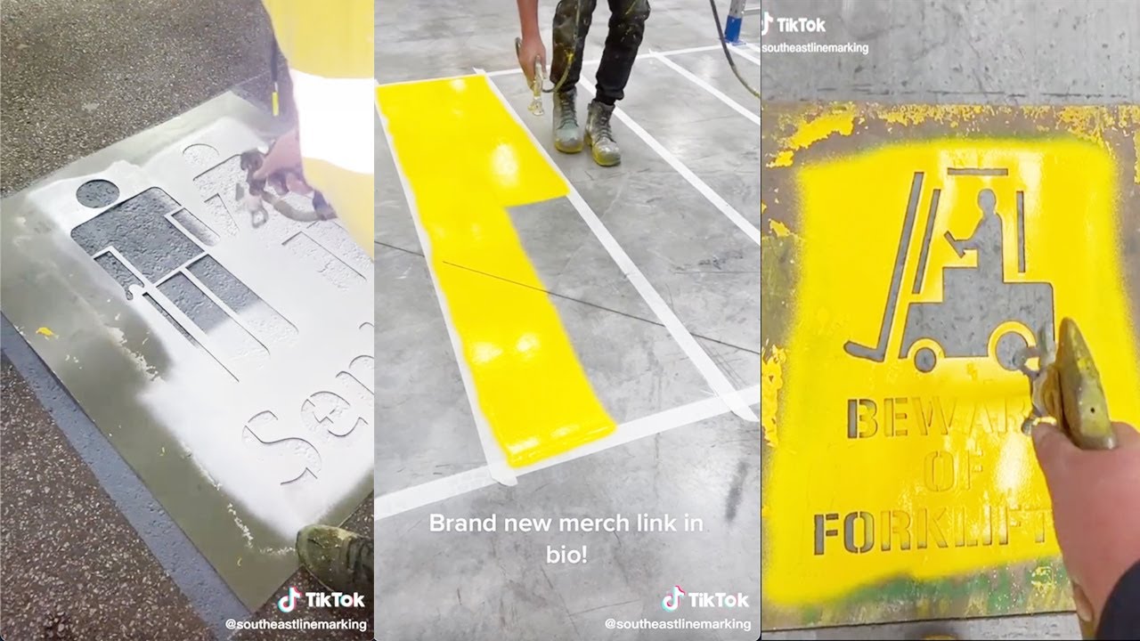 Professional Road Sign Painting | Oddly Satisfying Road Signs Painting ...