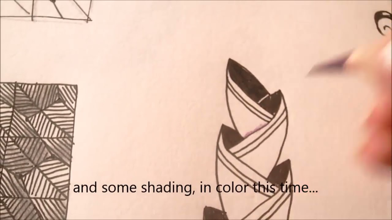 How to draw tanglepattern Awrop - YouTube