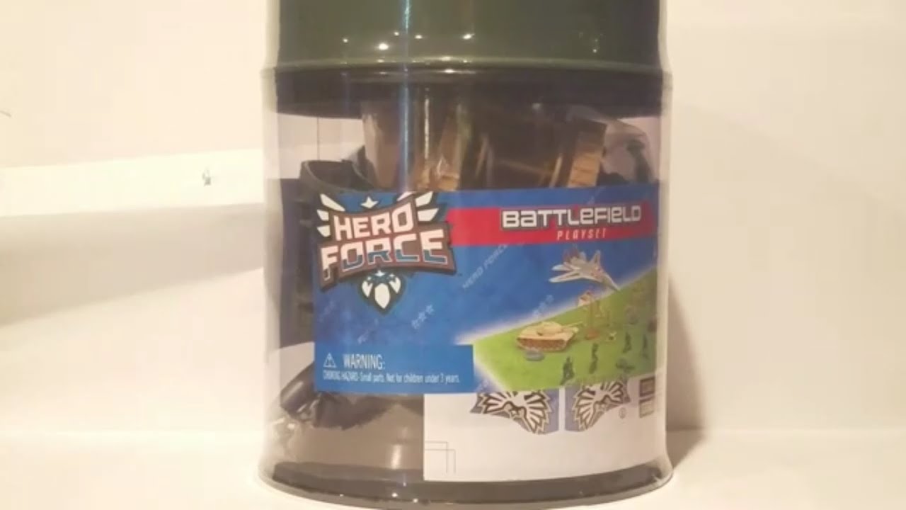 Hero force 72 piece battlefield playset. - YouTube