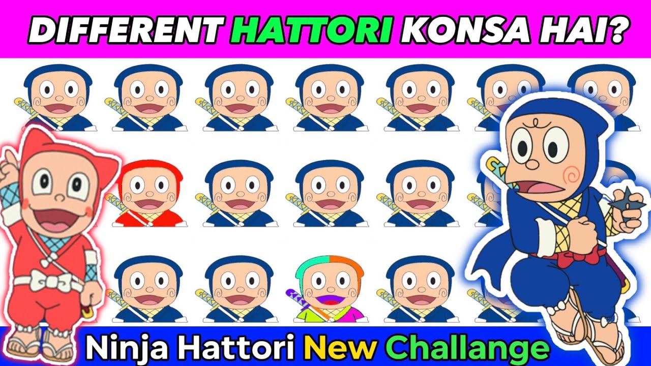 Ninja Hatori Challenge | Find the odd one | Ninja Hatori Cartoons @AyushMore2 - YouTube