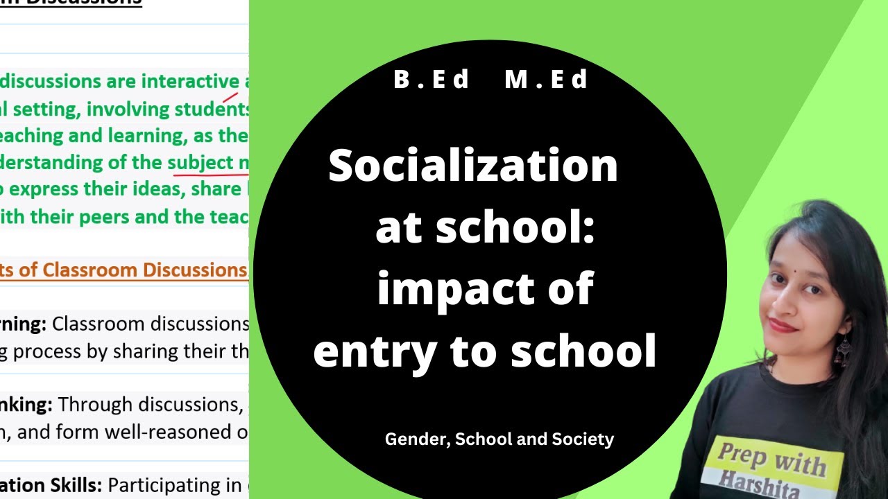 Socialization at School : impact of entry to school | Gender, School ...