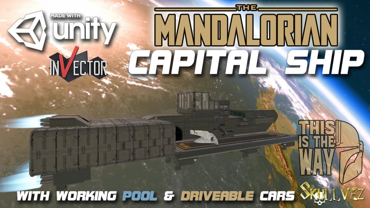 Mandalorian Capital Ship w Working pool & Cars/Garage | Made with ...