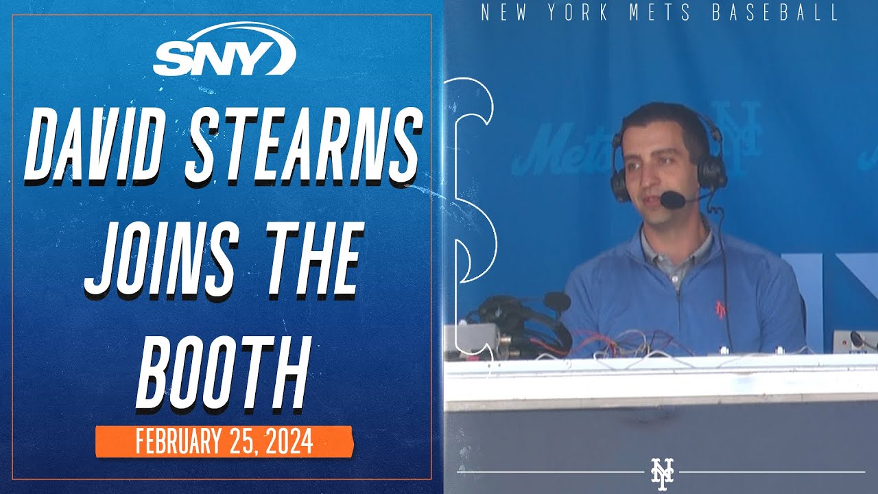 David Stearns joins Gary Cohen and Ron Darling in booth during Mets ...