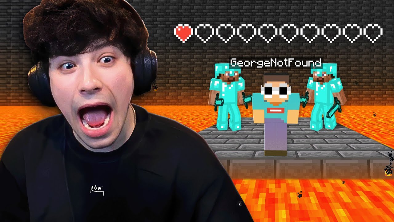 $100,000 IF GEORGE SURVIVES IN MINECRAFT - YouTube