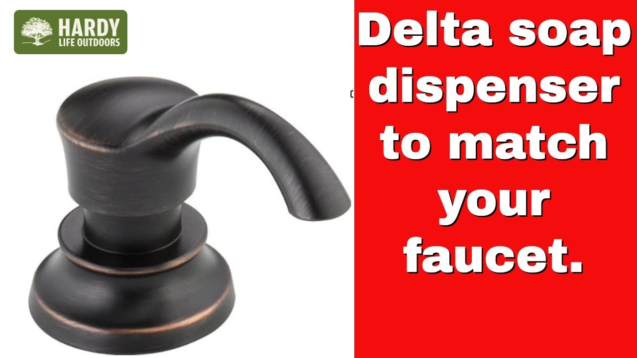 Delta soap dispenser that matches Delta venetian bronze faucet - YouTube