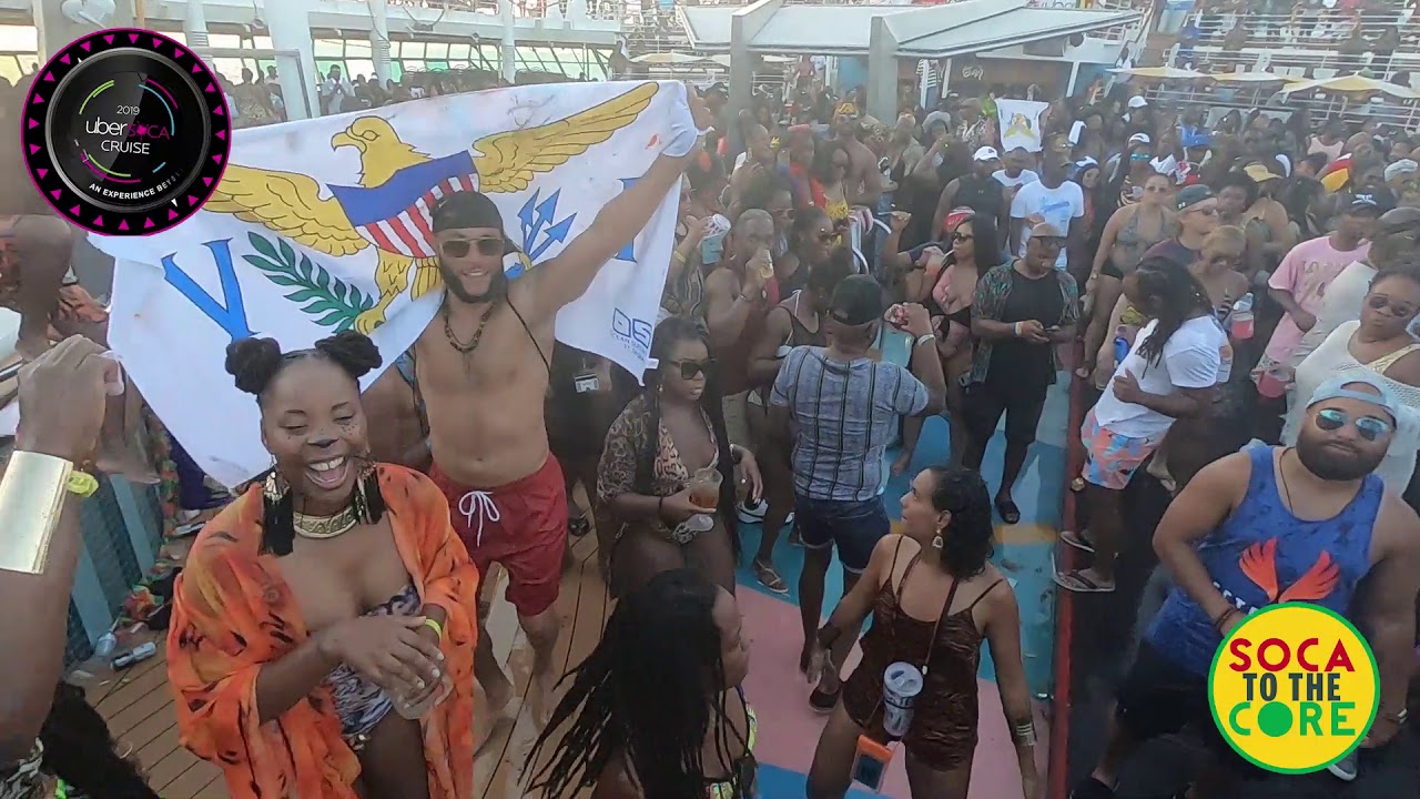 Uber Soca Cruise 2019 Day 4 Boat 1 WaterPark Fete1 - YouTube