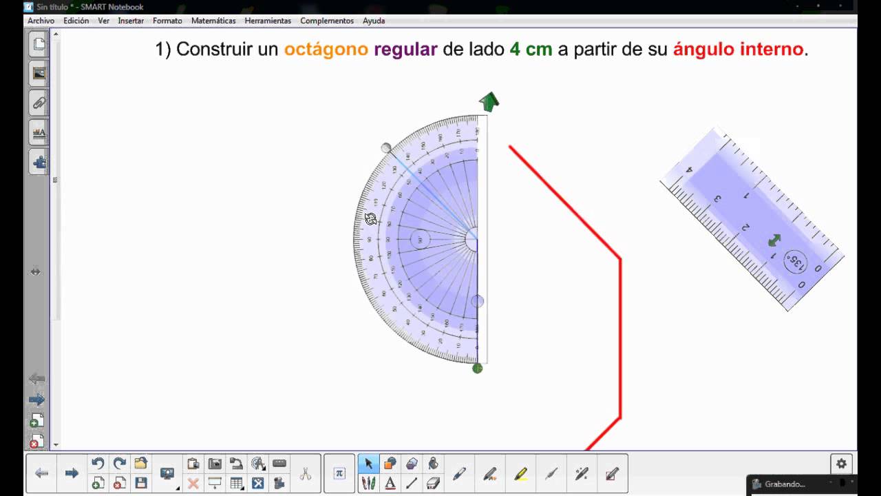 CONSTRUCCIÓN DE UN OCTÁGONO REGULAR A PARTIR DE SU ÁNGULO INTERNO ...