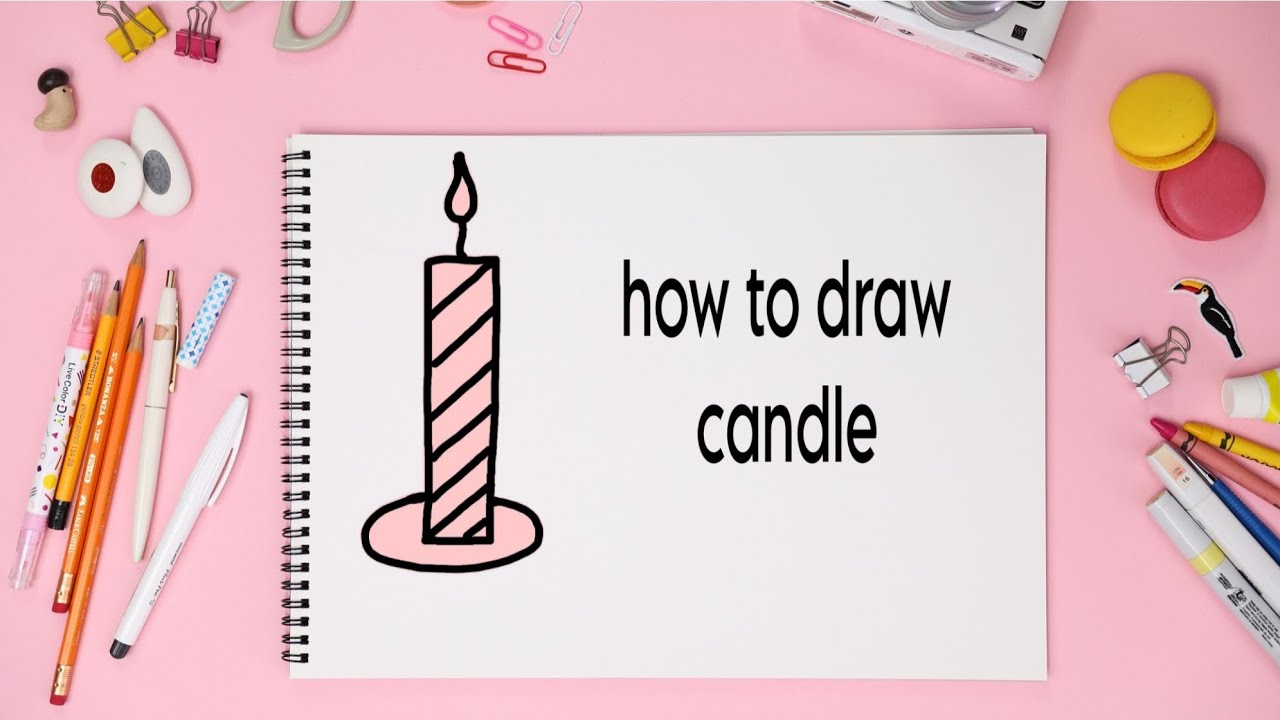 candle drawing # Shorts/ how to draw candle easy # kids drawing ...