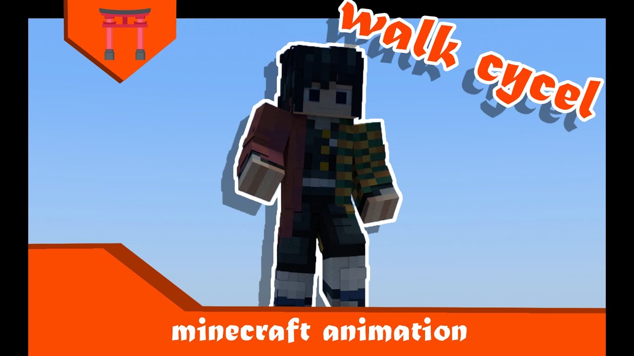 Minecraft animation (walk cycel - YouTube