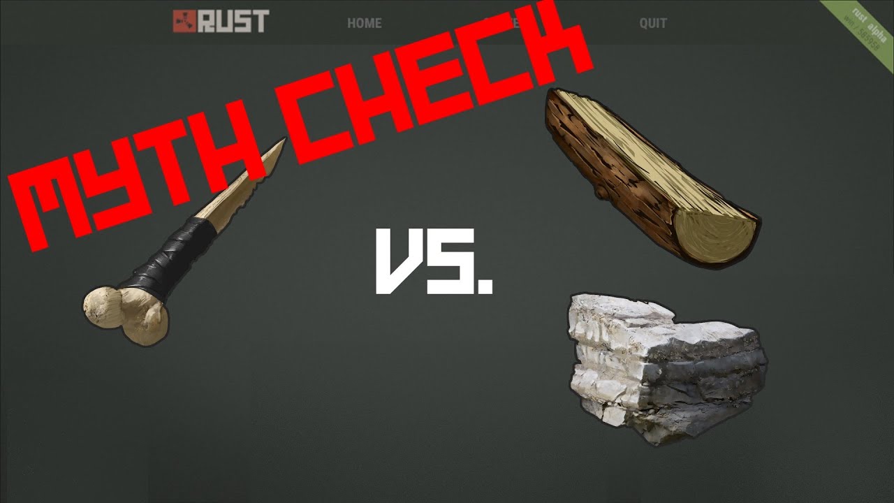 Rust Alpha: Can the Bone Knife gather Wood and Stone? - YouTube