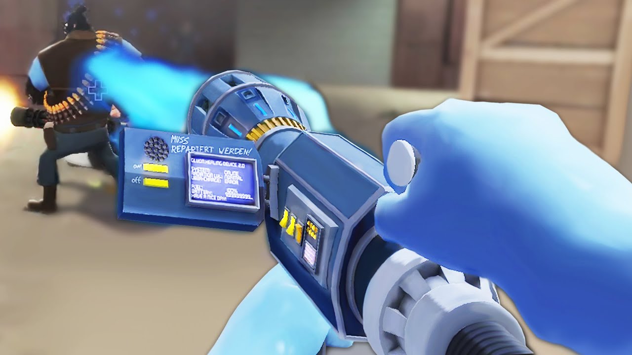 TF2 medic gluon healing device - YouTube