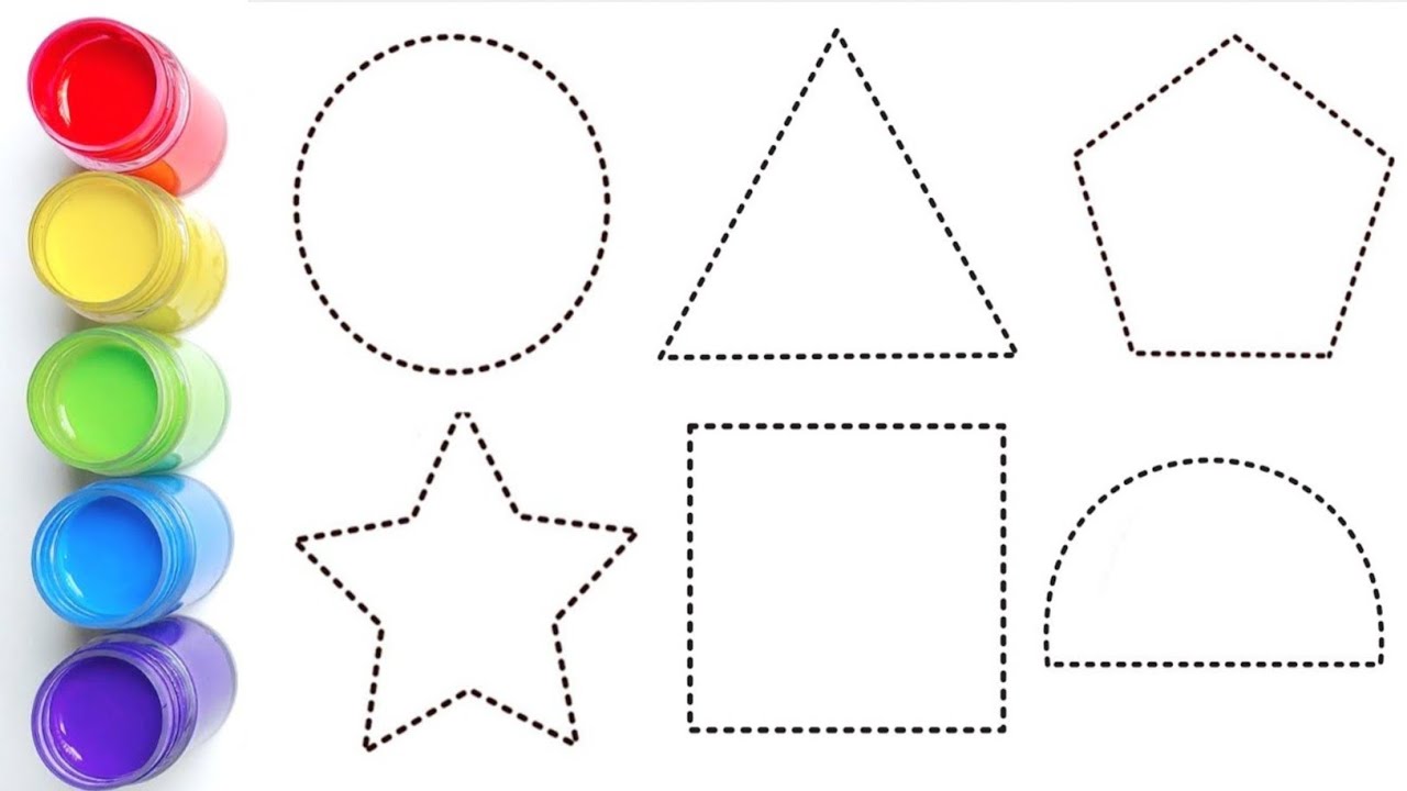 2d shapes drawing activity for kids, how to draw shapes,2d shapes ...