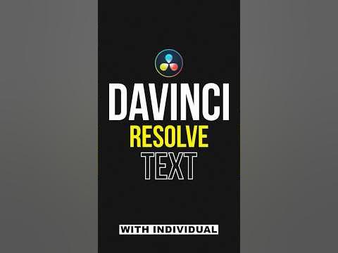 Advanced Title Animations in DaVinci Resolve #davinciresolve - YouTube