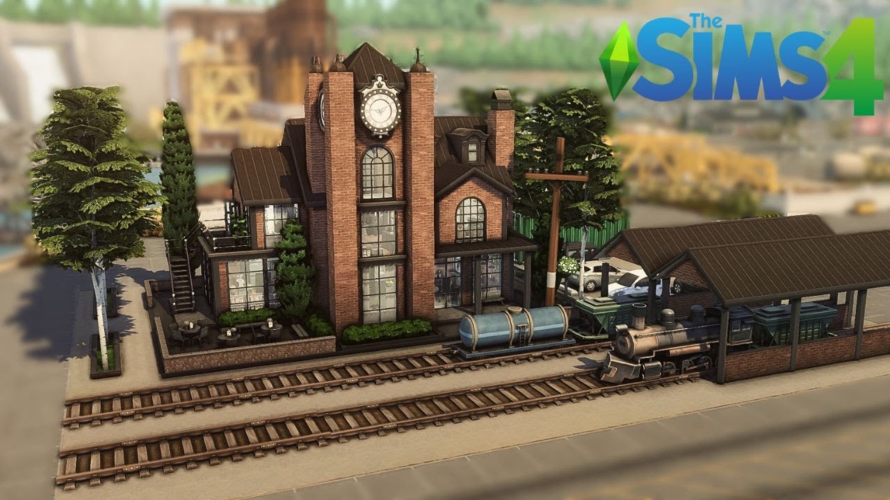 TRAIN STATION BAR + APARTMENT 🚂🌿The Sims 4 Stop Motion - YouTube