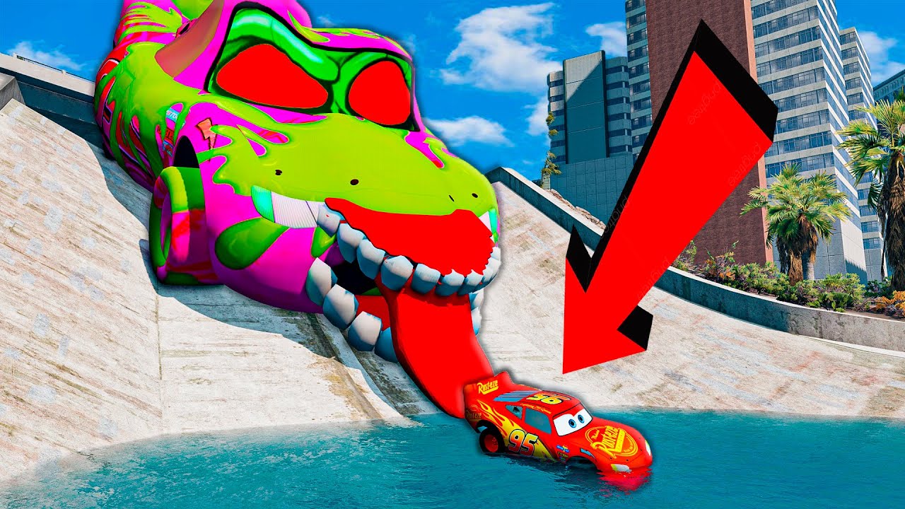 Epic Escape From Lightning McQueen Zombie & Mater Eater | McQueen VS ...