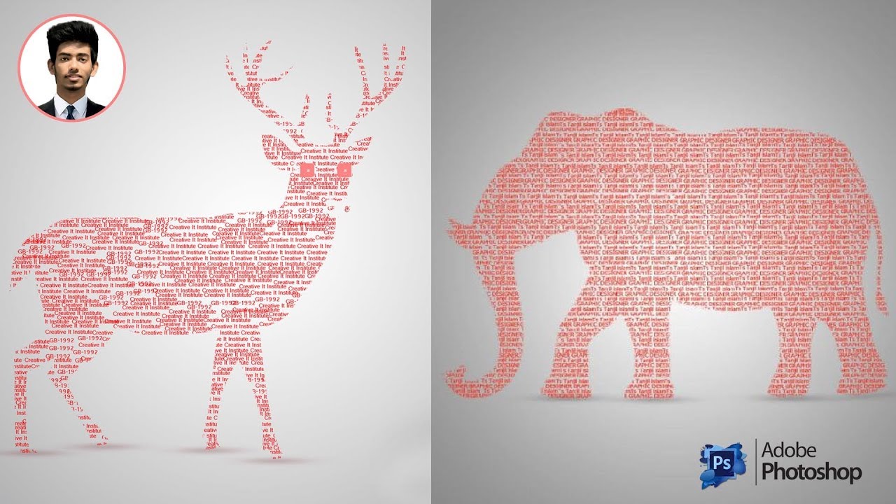 How to create Typography Photo in photoshop | Photoshop cc Typography ...