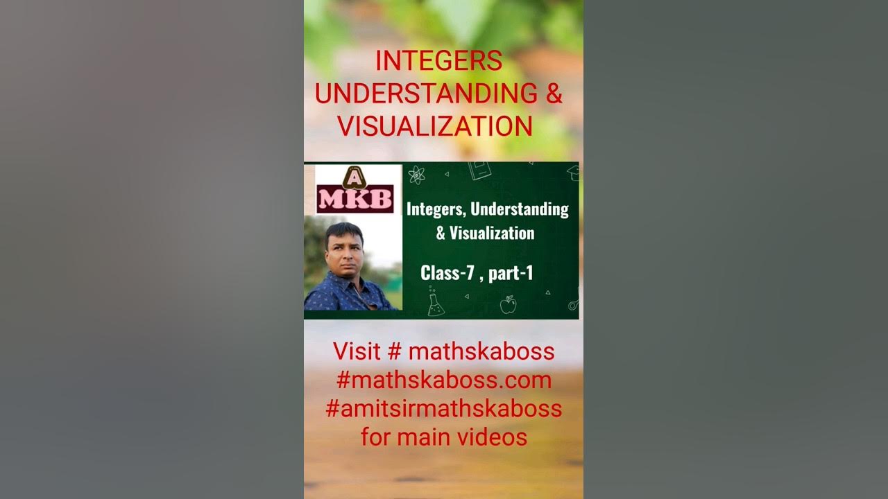 Integers, Understanding & visualization#mathskaboss #mathskaboss.com# ...