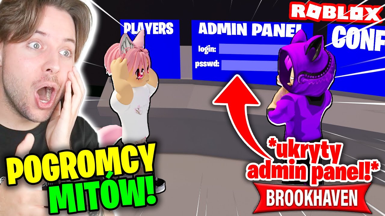 POGROMCY MITÓW na BROOKHAVEN - UKRYTY ADMIN PANEL! JAK ZOSTAĆ ADMINEM ...