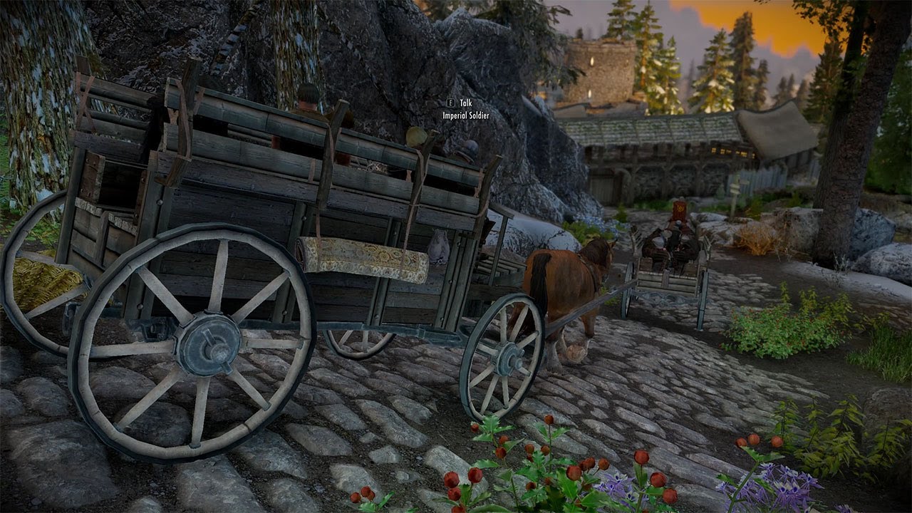 Skyrim Beginning a new game in 3rd person camera view. - YouTube