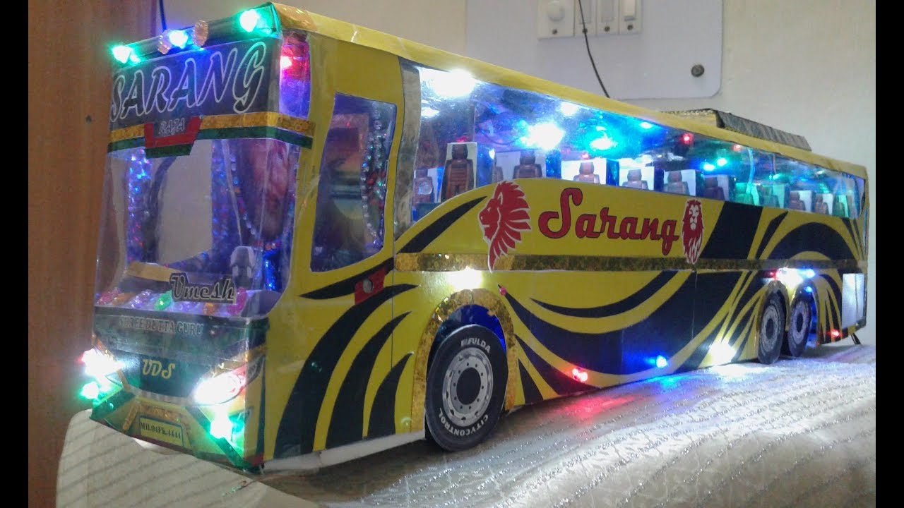 Volvo bus | VOLVO B9R BUS MODEL | Scale Model | Paper Craft | Indian ...