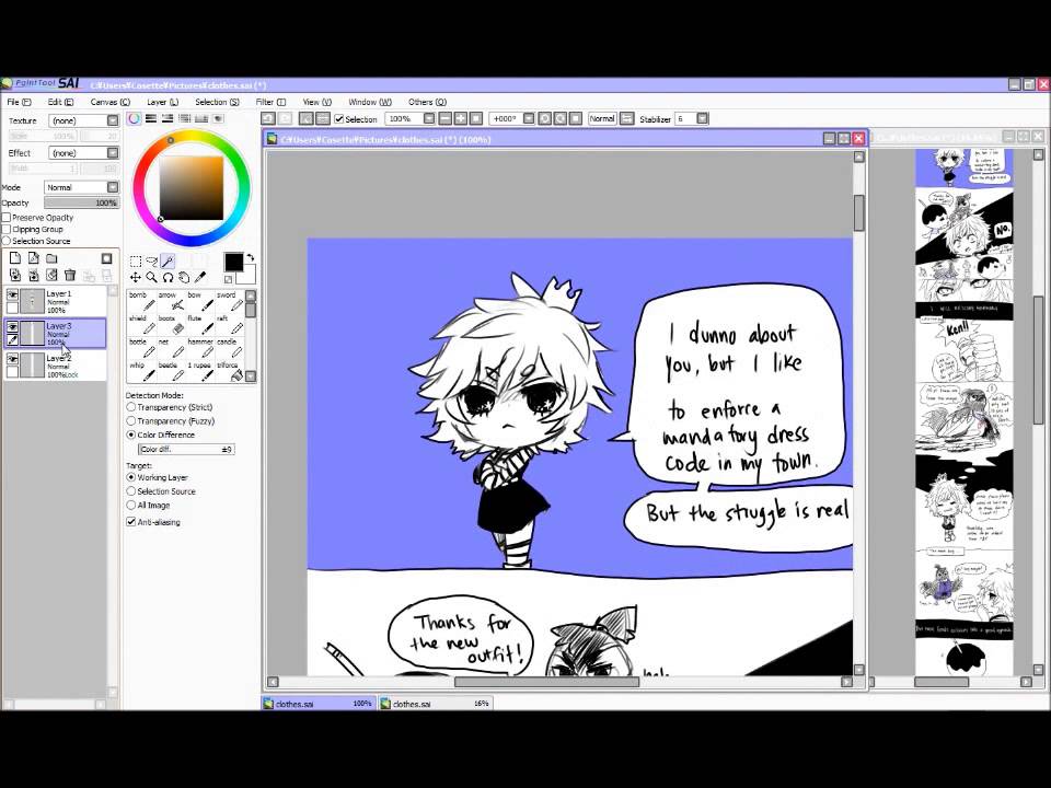 comic work -- drawing and finishing - YouTube