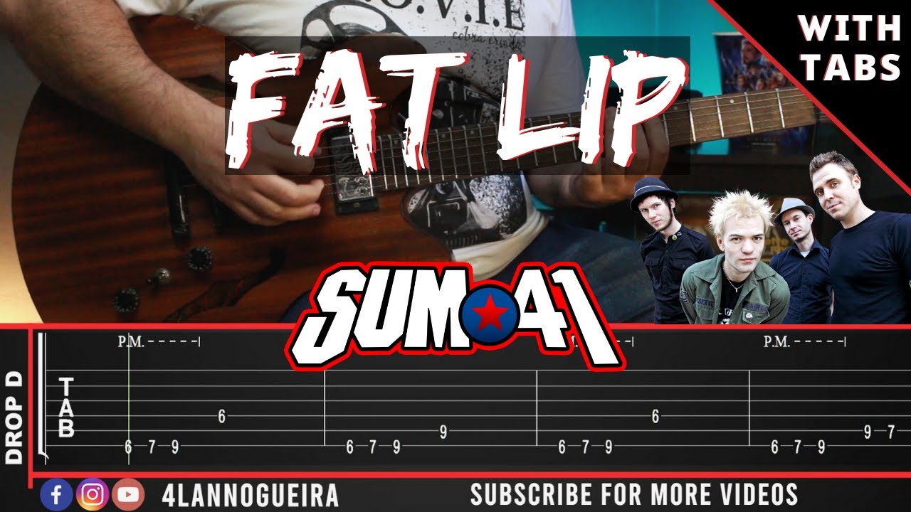 Fatlip - Sum 41 (Guitar Cover With Tabs) - YouTube