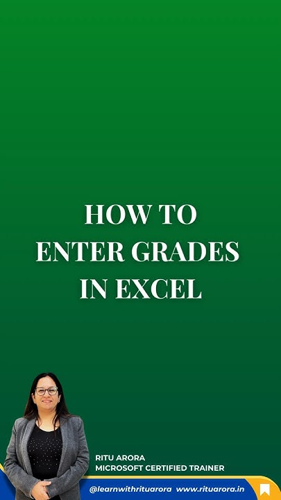 Learn how to enter grades in Excel! #exceltips #exceltutorial #exceltricks - YouTube