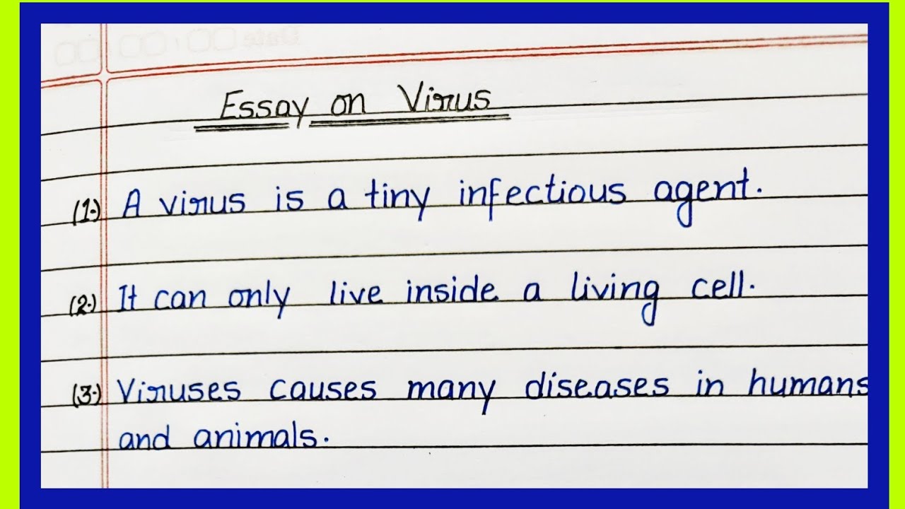 Essay writing on Virus/ 10 Lines on Virus/ 10 Lines Essay writing on ...