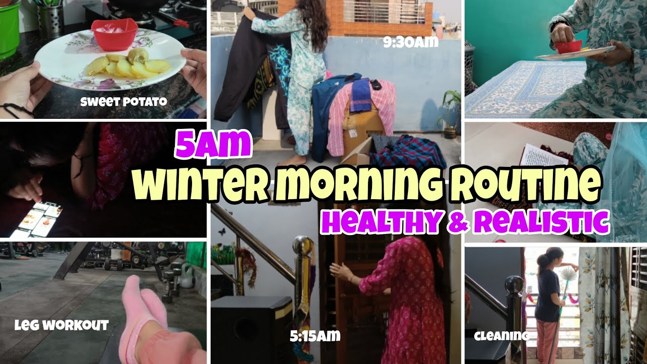 5AM WINTER MORNING ROUTINE(INDIAN) ️|Healthy and Realistic Habits😍# ...