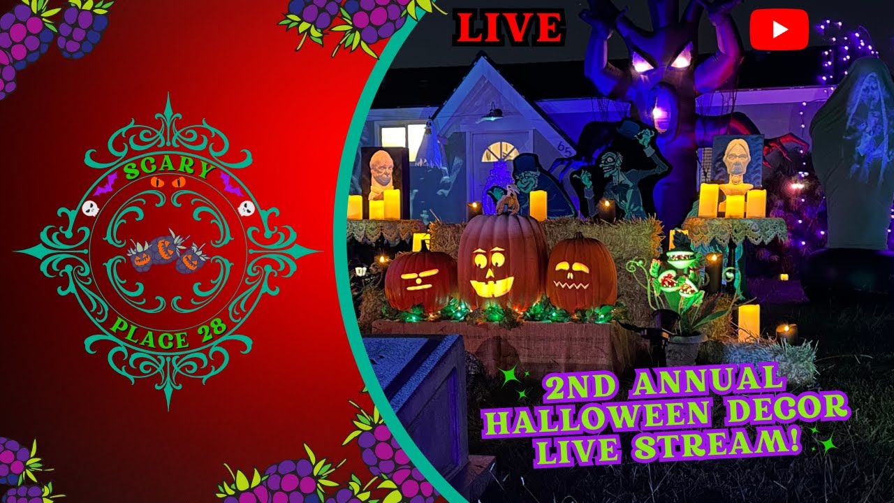 2nd Annual Halloween Decor LIVE Stream! - YouTube