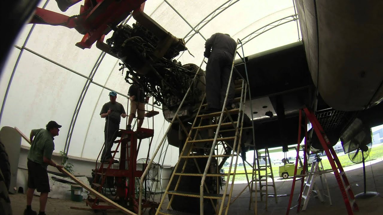 Lancaster Engine Installation - YouTube