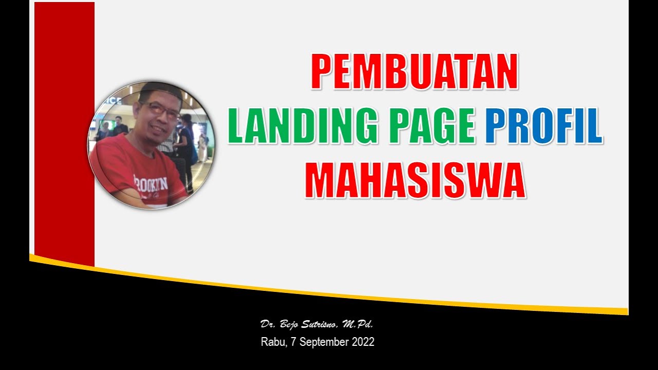 LANDING PAGE PROFIL MAHASISWA - YouTube