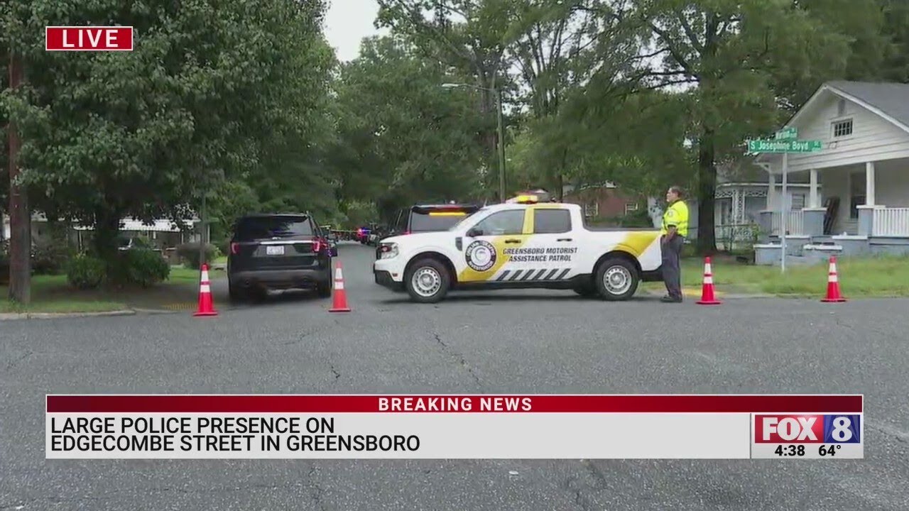 Large police presence in Greensboro on Edgecombe Street - YouTube