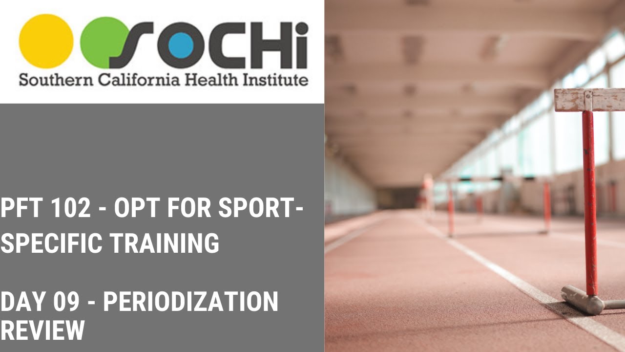 PFT 102 (OPT For Sport-Specific Training) Day 09 - NASM Periodization ...