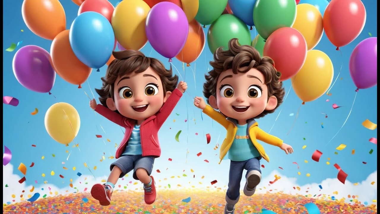 Count the Balloons at the Party | Fun Counting Song for Kids | Cheerful ...