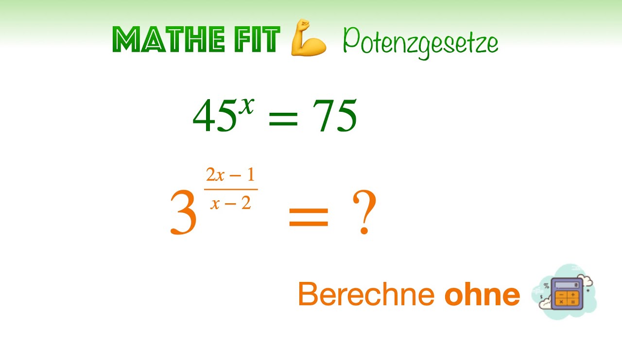 🏋️‍♀️ Mathe Fit #61 | Ist es möglich diese Potenz (orange) zu berechnen ...