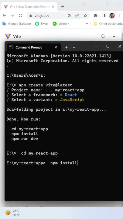 Create React App With Vite Reactjs Reactapp Javascript Youtube