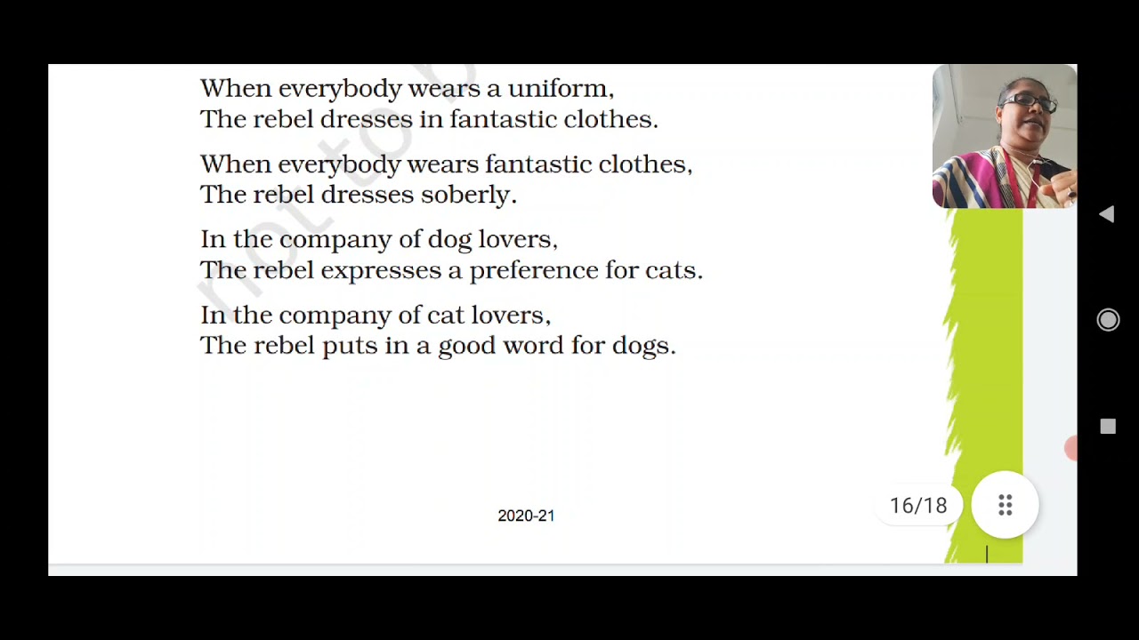 STD 7TH ENGLISH CH 2 2 2 POEM VIDEO 1 - YouTube