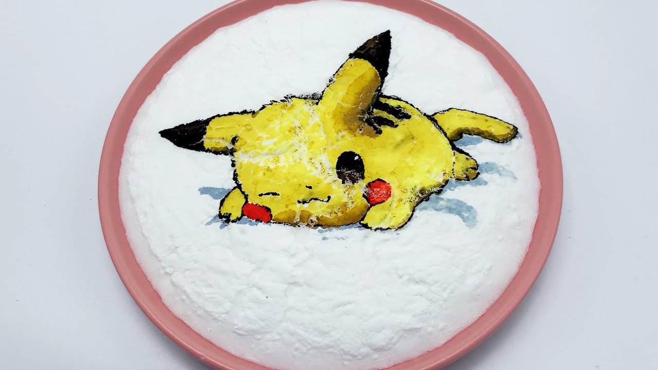 Pokemon Pikachu Iceberg Slime ! Satisfying Slime ASMR - YouTube