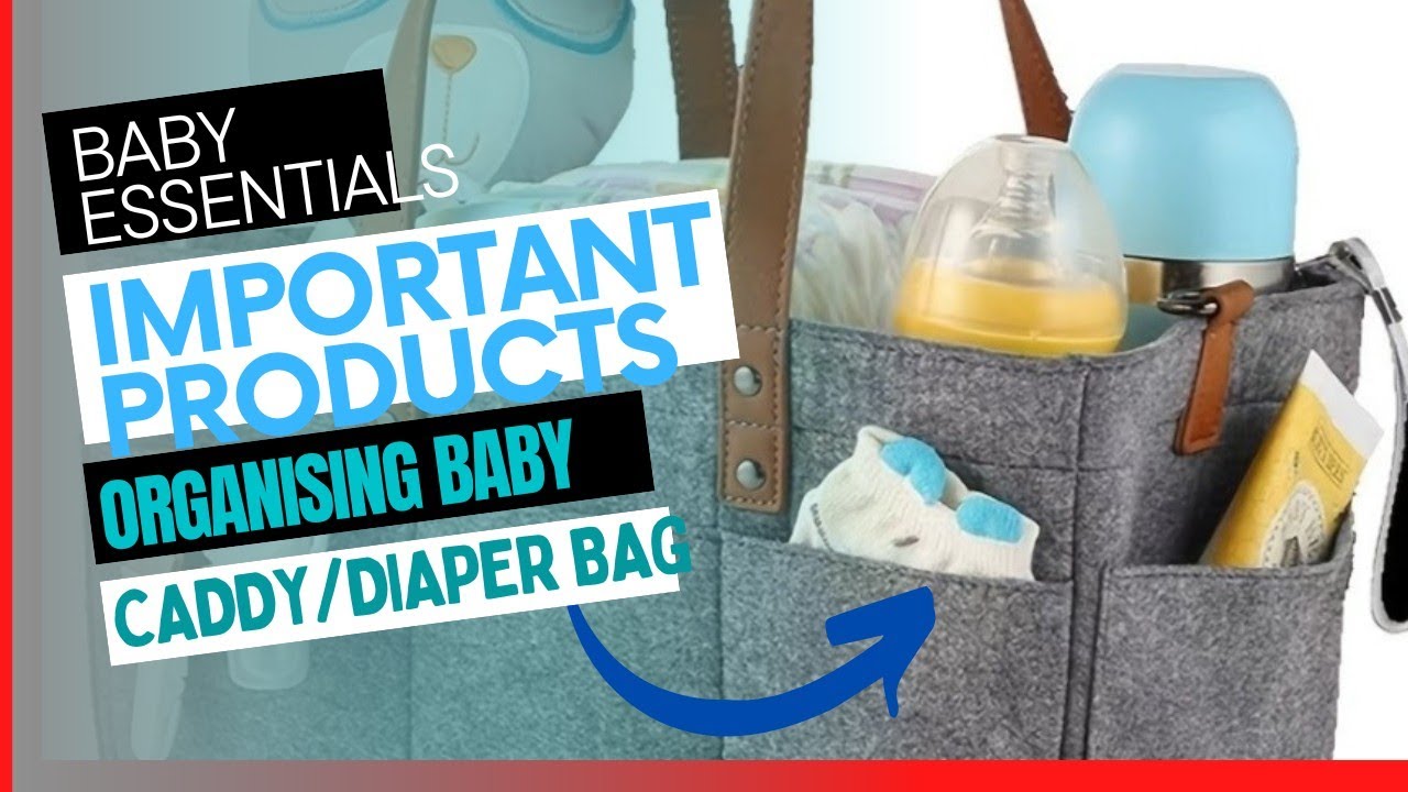 baby essentials/ important baby products setting in one bag/ caddy bag ...