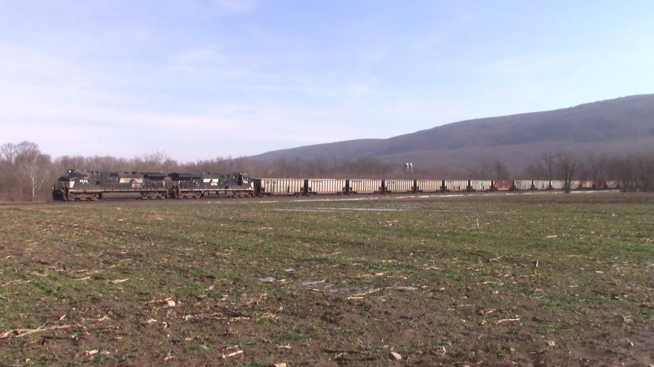 Empty Coal train west NS 591 passing thru Mexico PA - YouTube