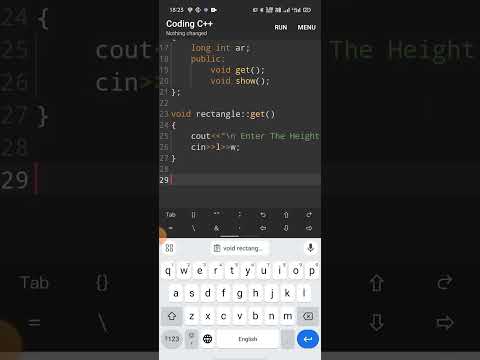 find area of rectangle using c++ with oop - YouTube