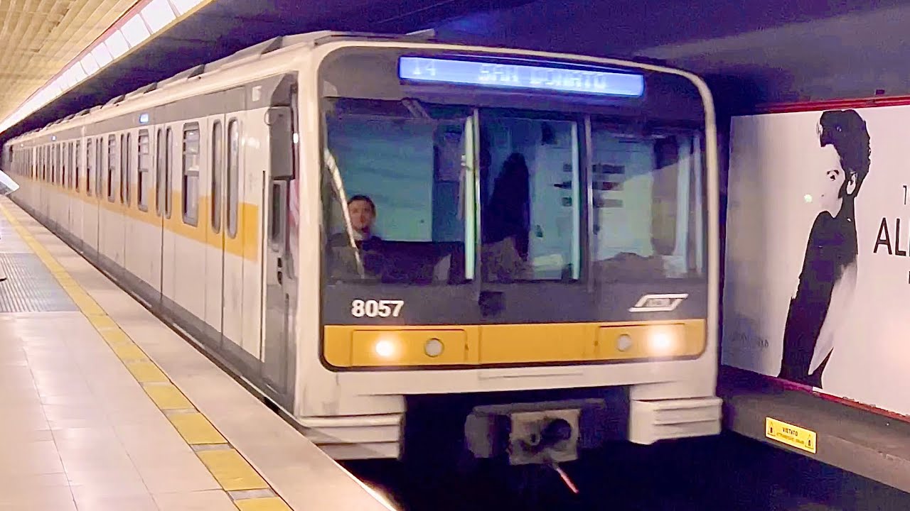Sound of The 8000 Series Train Arriving and Departing on the Milan ...