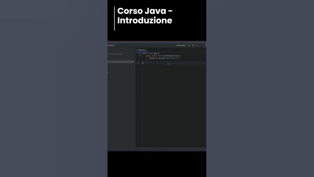 Corso Java - Introduzione #shorts - YouTube