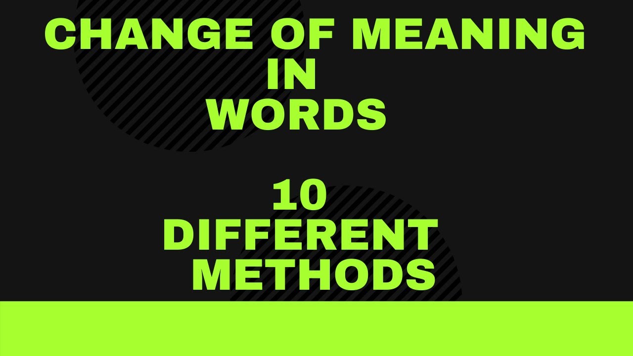 Change of Meaning in History of English Language|| Development of ...